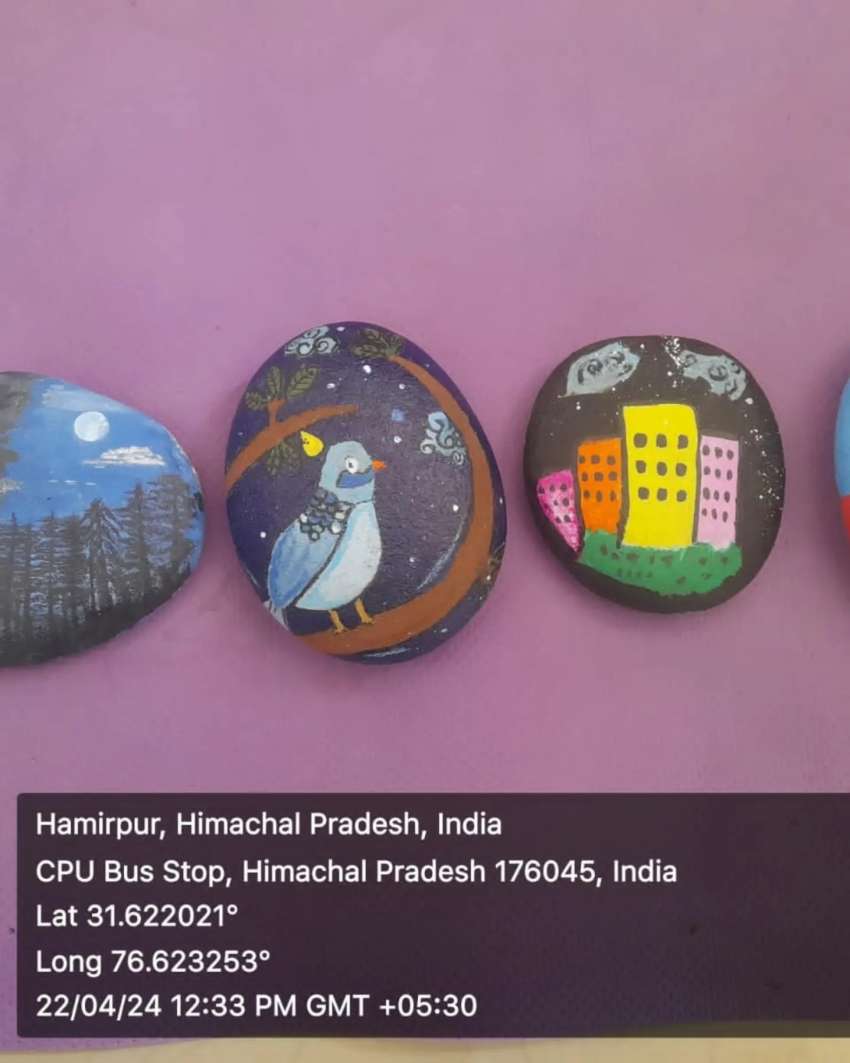 Artistry Unleashed: Stone Painting Competition at CPUH - Career Point ...